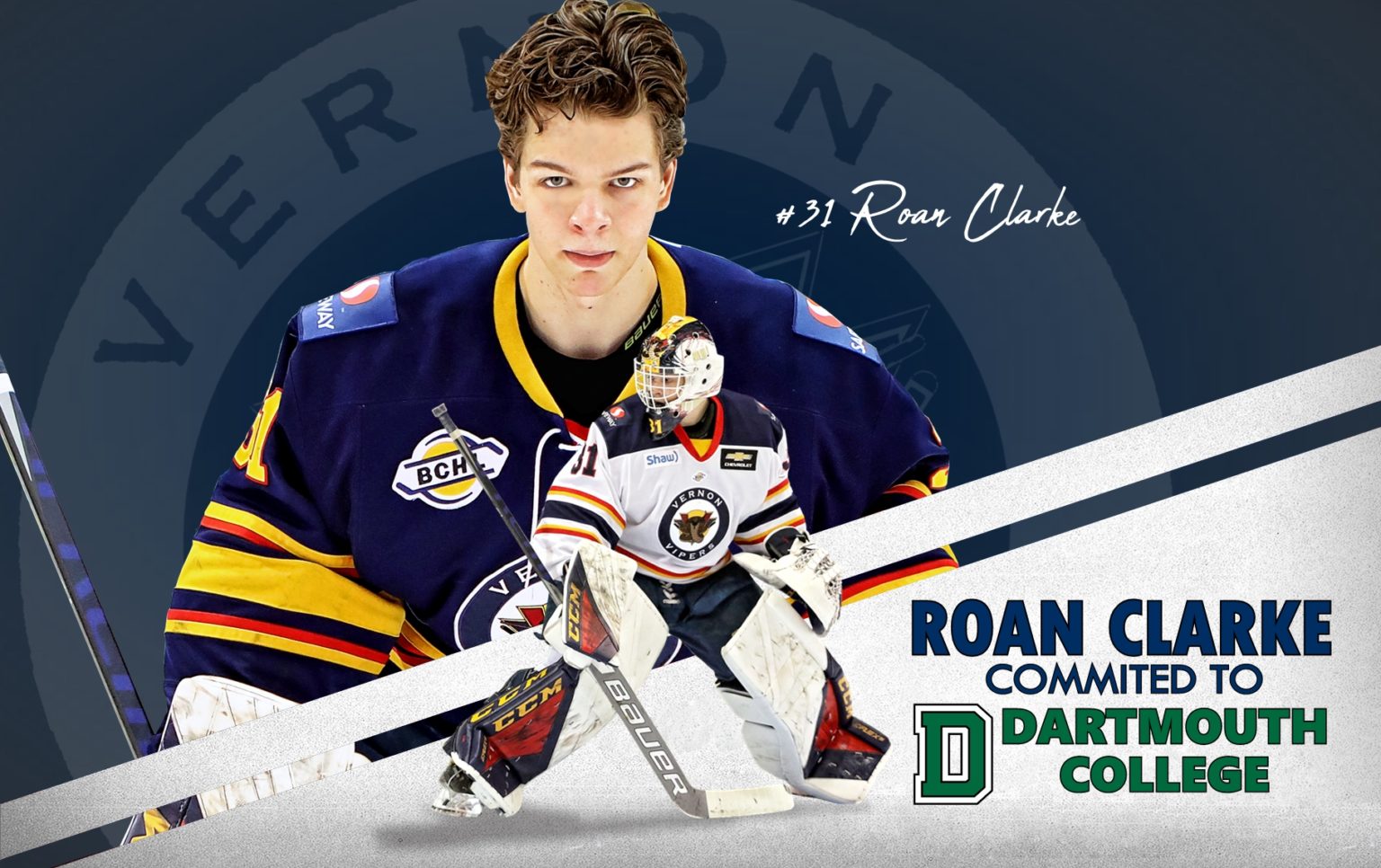 Clarke Commits To Dartmouth | Vernon Vipers