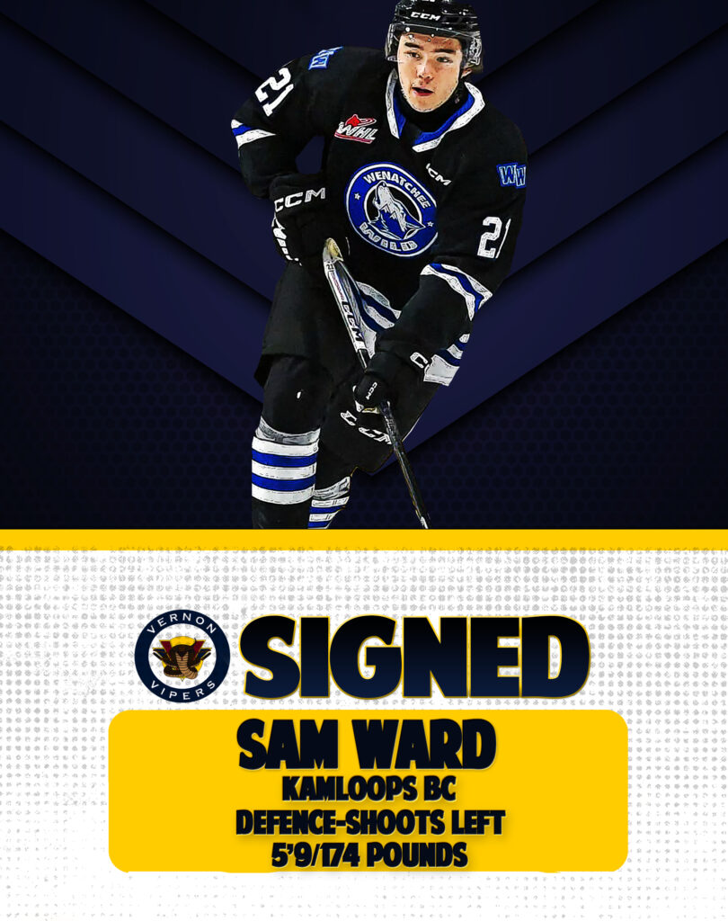 Vipers Sign Experienced 2005-Born Defenseman Sam Ward | Vernon Vipers