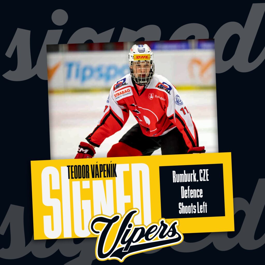 Vipers Add Defenceman Teodor Vápeník | Vernon Vipers